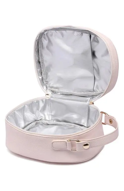 LULI BEBÉ Monaco Faux Leather Snack Bag - Pastel Pink