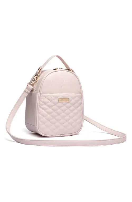 LULI BEBÉ Monaco Faux Leather Snack Bag - Pastel Pink