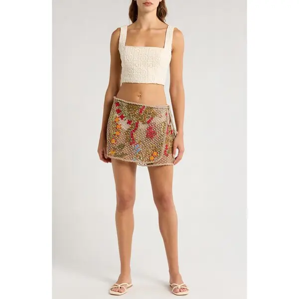 Agua Bendita Danna Tile Cover-up Skirt - Multicolor