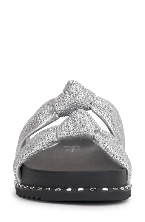 Jessica Simpson Caralyna Platform Slide Sandal - Silver
