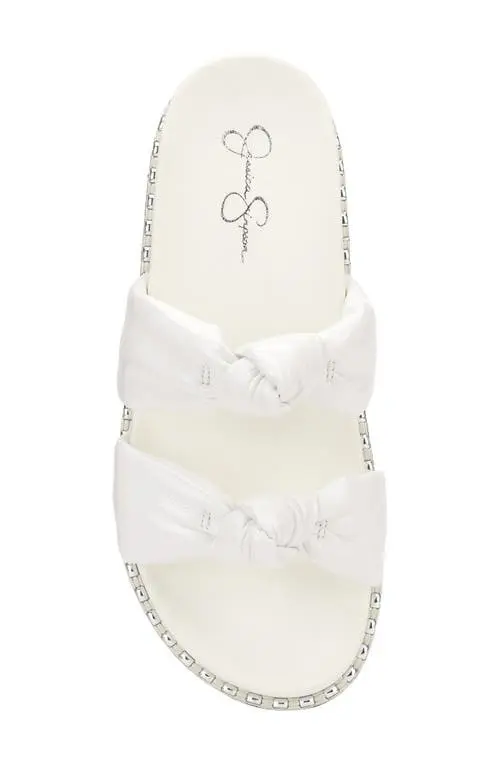 Jessica Simpson Caralyna Platform Slide Sandal - White