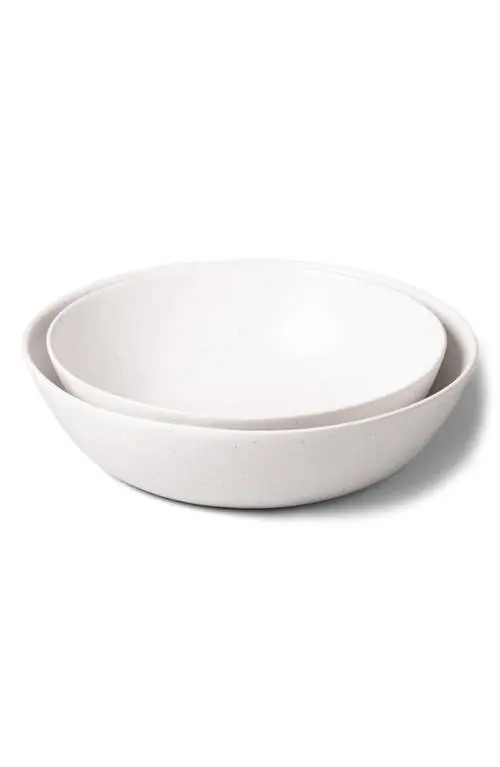 FABLE The Low Set Of 2 Serving Bowls - Speckled White