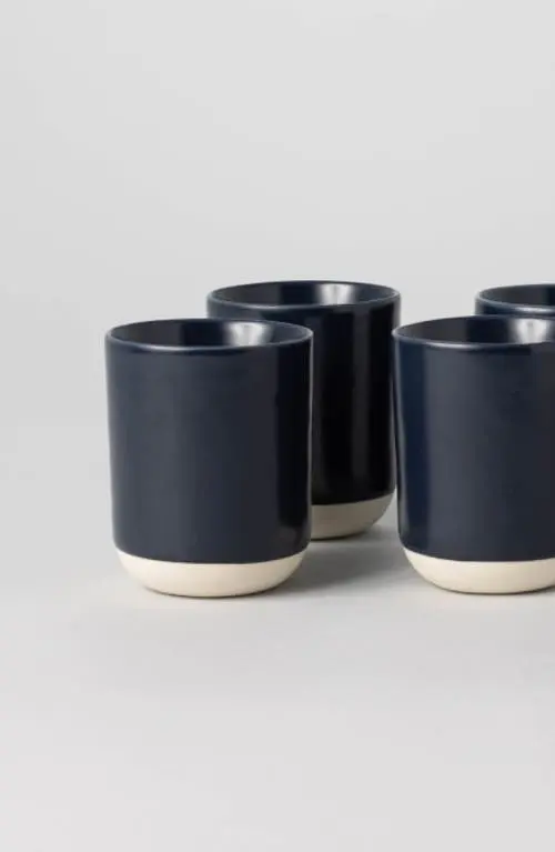 FABLE The Cappuccino Set Of 4 Cups - Midnight Blue