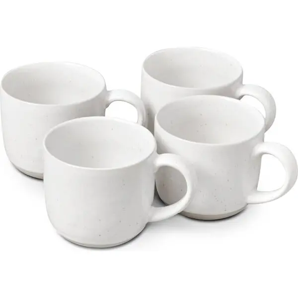 FABLE The Mugs Set Of 4 Mugs - Speckled White