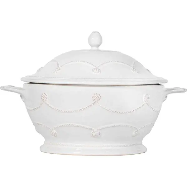 JULISKA Berry & Thread Ceramic Casserole Dish With Lid - Whitewash