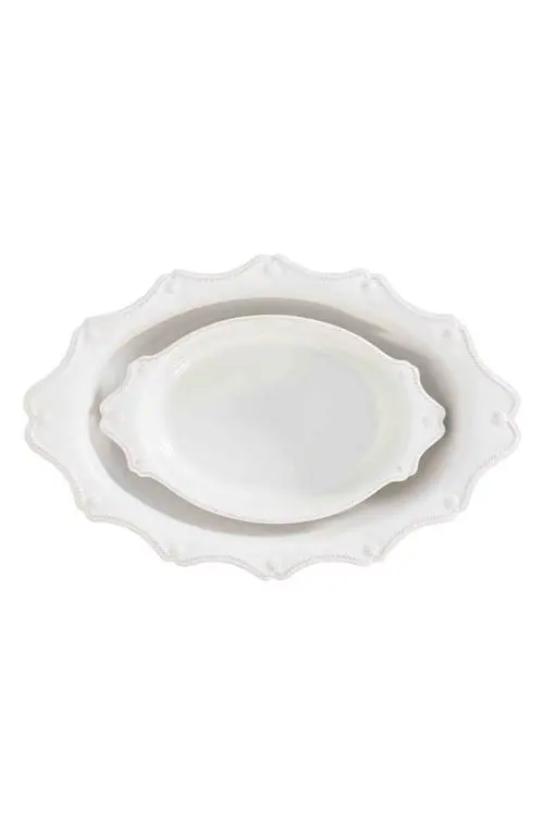 JULISKA Berry & Thread Set Of 2 Oval Ceramic Baking Dishes - Whitewash