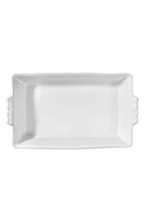 JULISKA Berry & Thread 13-inch Rectangular Ceramic Baking Dish - Whitewash