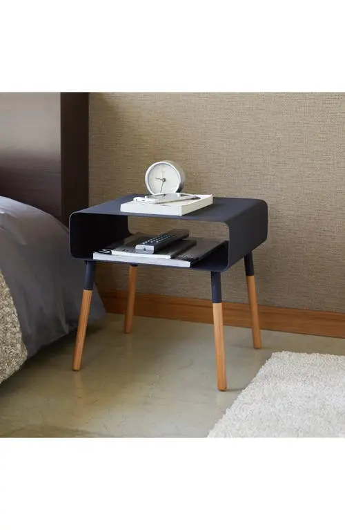 YAMAZAKI Short Side Table With Storage Shelf