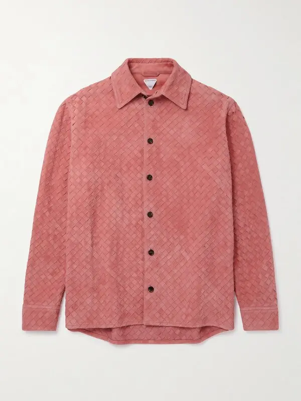 Bottega Veneta Intrecciato Suede Overshirt