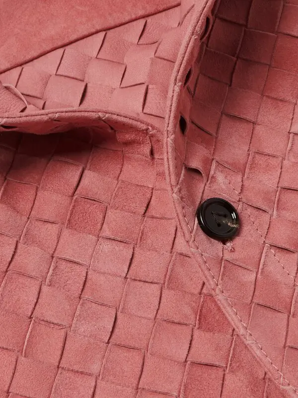 Bottega Veneta Intrecciato Suede Overshirt