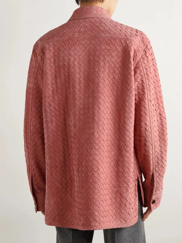 Bottega Veneta Intrecciato Suede Overshirt