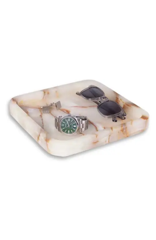 BEY-BERK Marble Tray - Green/ Ivory