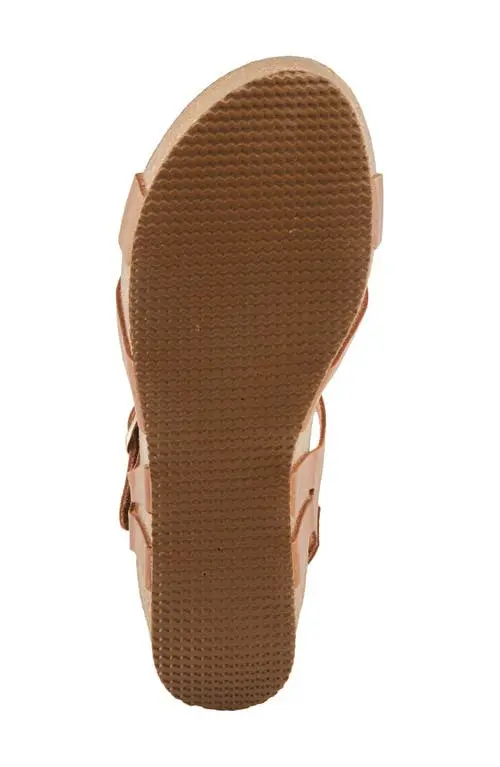SPRING STEP SHOES Platform Wedge Sandal - Brown
