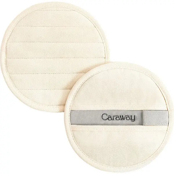 CARAWAY Set Of 2 Cotton Potholders - Cream