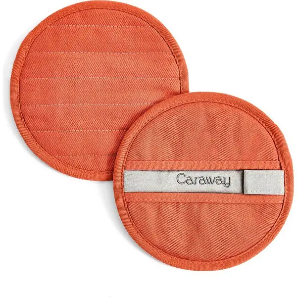 CARAWAY Set Of 2 Cotton Potholders - Perracotta
