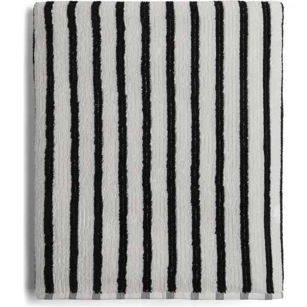 PARACHUTE Resort Stripe Organic Cotton Towel - Plaster With Soft Black