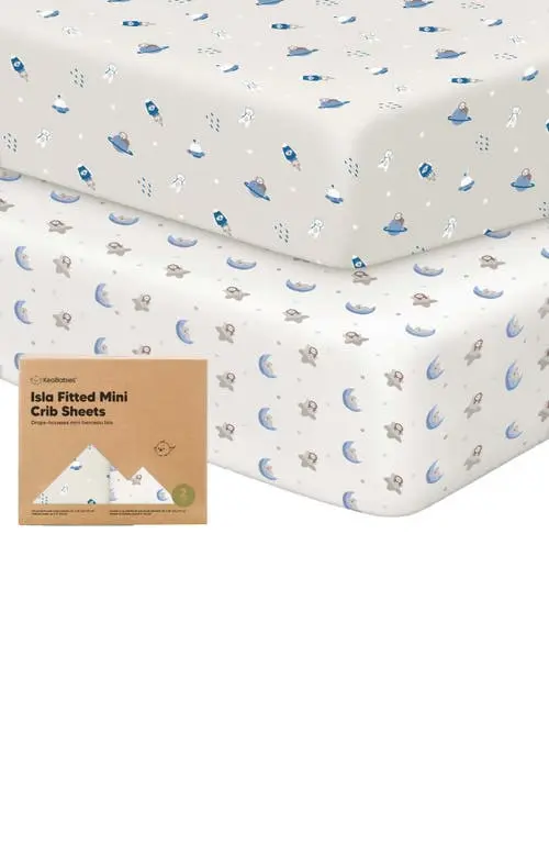 KEABABIES Isla Fitted Mini Crib Sheets - Cosmo