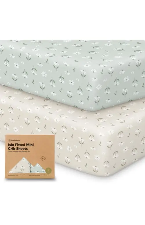 KEABABIES Isla Fitted Mini Crib Sheets - Daisies
