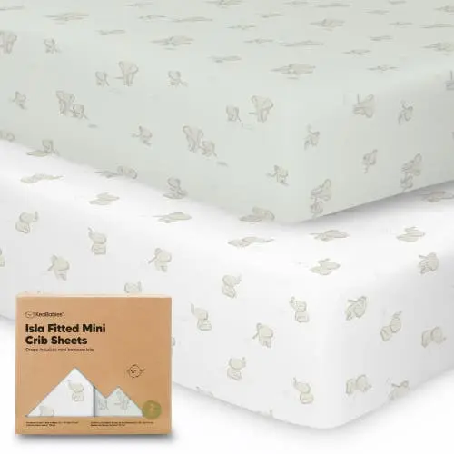 KEABABIES Isla Fitted Mini Crib Sheets - Elly