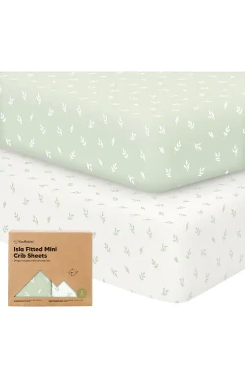 KEABABIES Isla Fitted Mini Crib Sheets - Herb