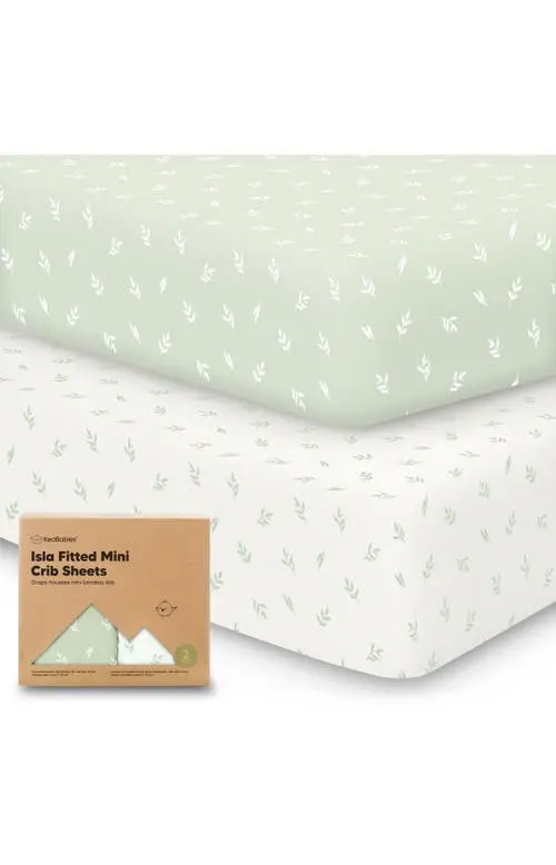 KEABABIES Isla Fitted Mini Crib Sheets - Herb