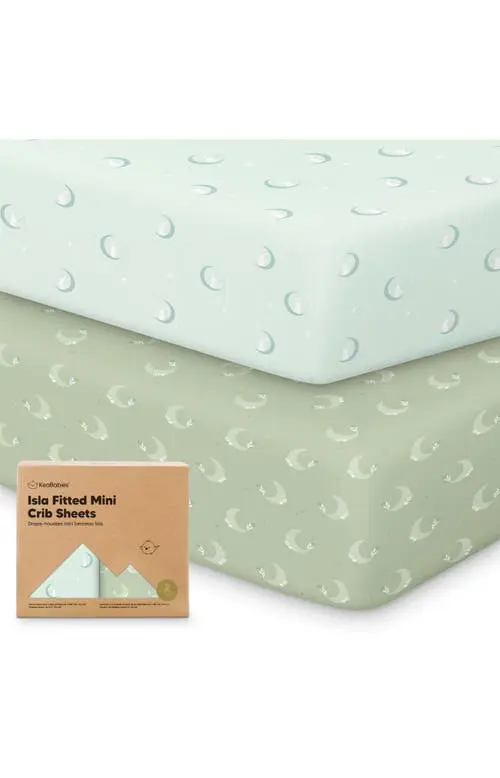 KEABABIES Isla Fitted Mini Crib Sheets - Lunaris