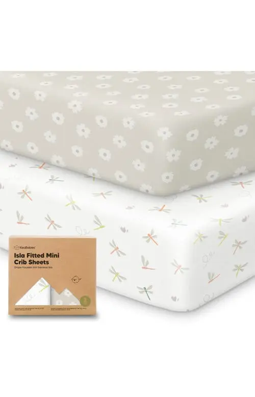 KEABABIES Isla Fitted Mini Crib Sheets - Meadow