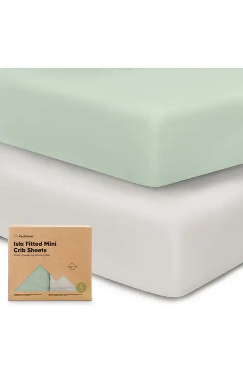 KEABABIES Isla Fitted Mini Crib Sheets - Sage
