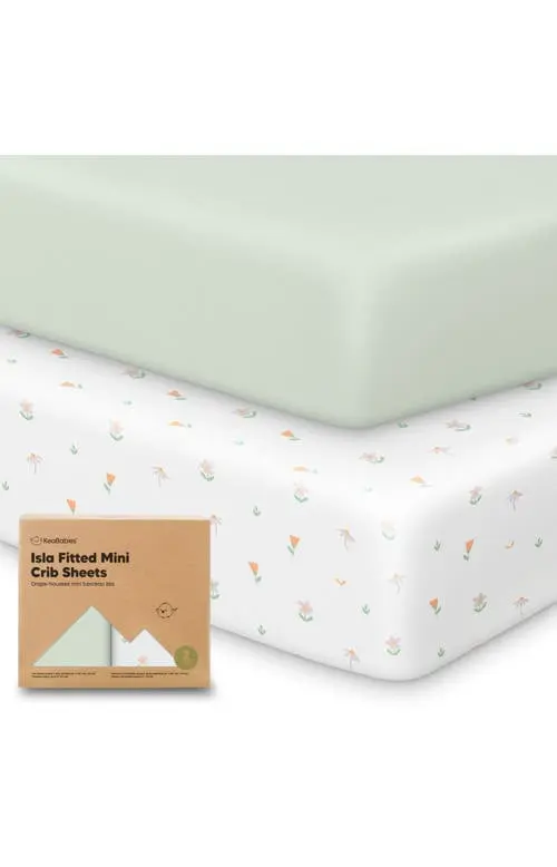 KEABABIES Isla Fitted Mini Crib Sheets - Wildflowers