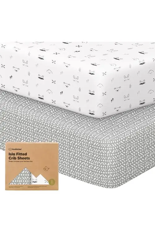 KEABABIES Isla Fitted Crib Sheets - Nordic