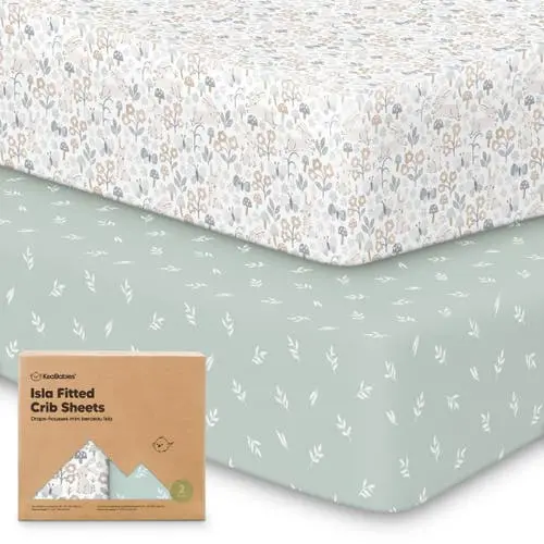 KEABABIES Isla Fitted Crib Sheets - Prairie