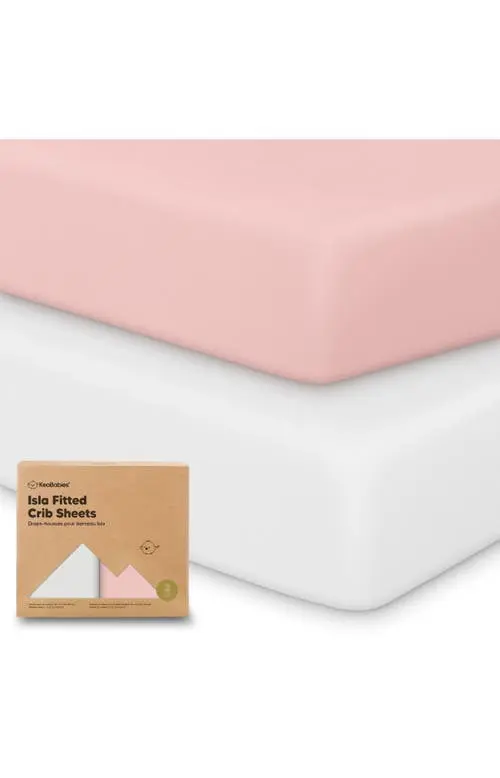KEABABIES Isla Fitted Crib Sheets - Rose