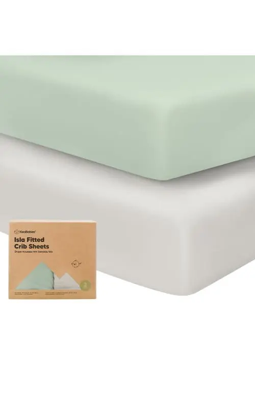 KEABABIES Isla Fitted Crib Sheets - Sage