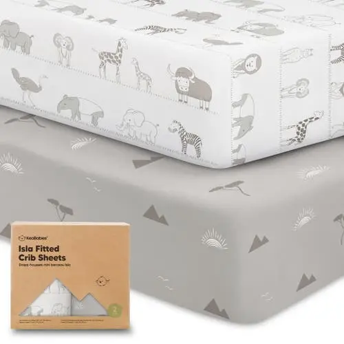 KEABABIES Isla Fitted Crib Sheets - Savannah