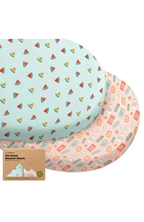 KEABABIES 2-pack Isla Fitted Bassinet Sheets - Beach Day