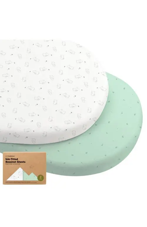 KEABABIES 2-pack Isla Fitted Bassinet Sheets - Bunnies