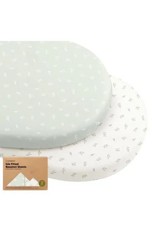 KEABABIES 2-pack Isla Fitted Bassinet Sheets - Herb
