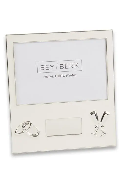 BEY-BERK Wedding 4 X 6-inch Picture Frame - Silver