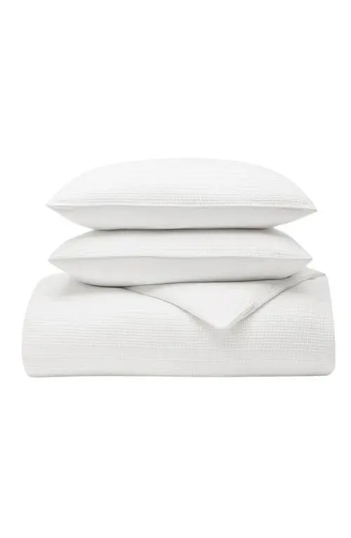 BOLL & BRANCH Waffle Weave Organic Cotton Duvet Cover & Sham Set - White