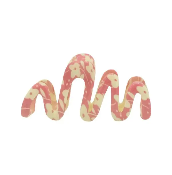 HEADBANDS OF HOPE Large Wavy Claw Clip - Pink