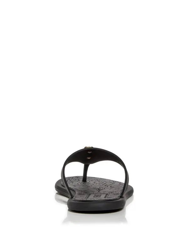 Versace Alia Medusa Thong Sandals - Black