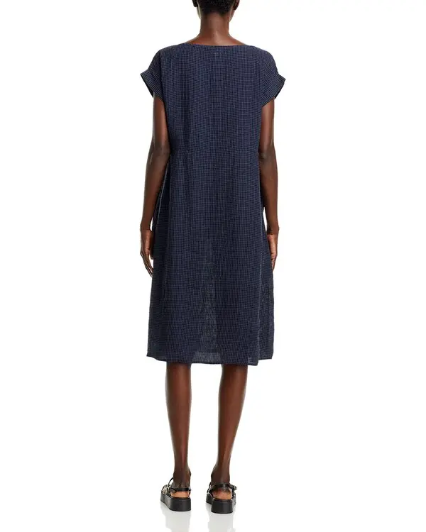 Eileen Fisher Linen Ballet Neck Dress