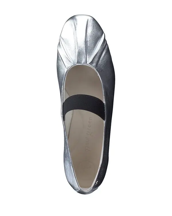 Paul Green Vail Ballet Flats - Aluminum Metallic Nappa