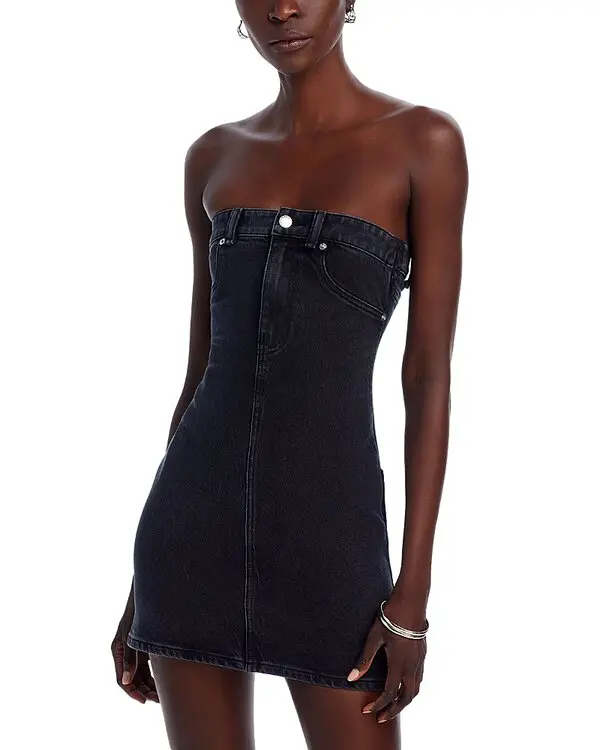 T Stretch Denim Tube Dress