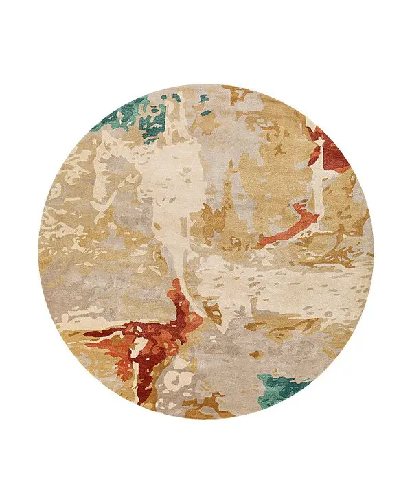 SURYA Kavita 20528 Round Area Rug, 8' X 8 - Brick