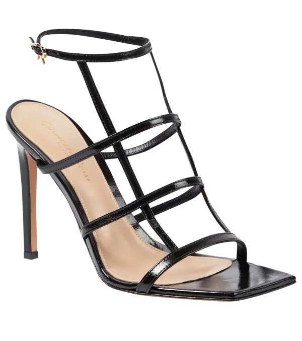 GIANVITO ROSSI Mondry 95 Leather Sandals - Black