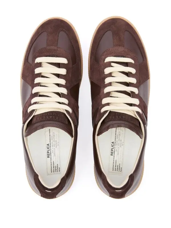 MAISON MARGIELA Replica Panelled Sneakers - Brown