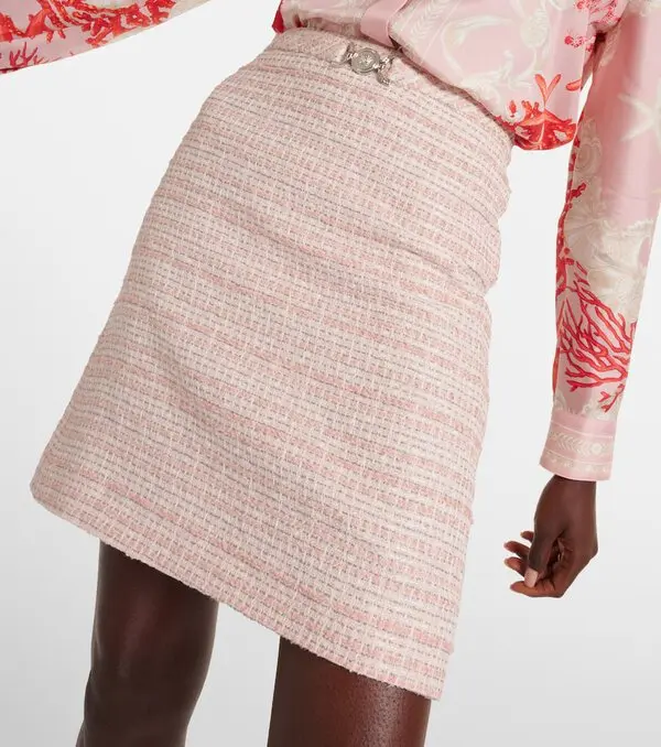 Versace Tweed Miniskirt - Pink