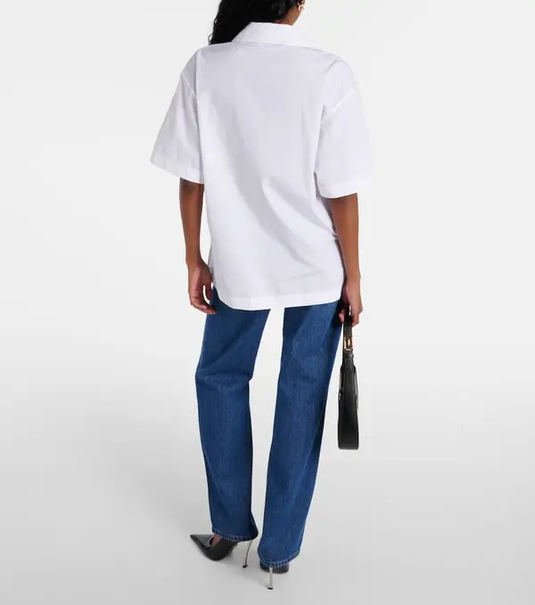Versace Embroidered Cotton Bowling Shirt