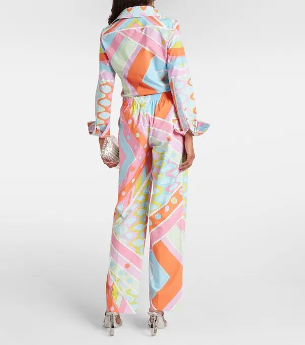 Emilio Pucci Vivara Mid-rise Straight Pants